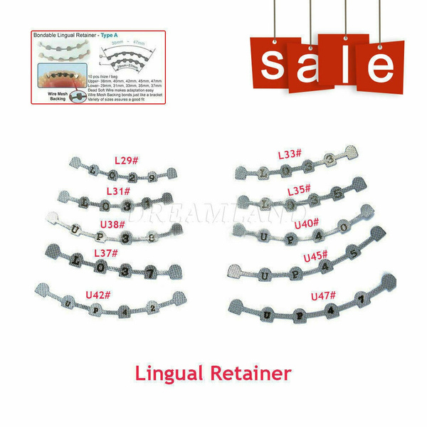 10 Types Dental Orthodontic Lingual Retainer Splits Wire Marked Uppler ...