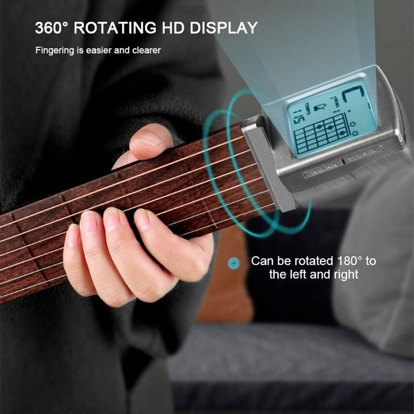 Portable Chord Trainer Pocket Guitar Practice Tools LCD Screen Musical ...