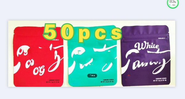 50pcsGreen Runtz Bag White Runtz packaging 3.5g smell proof resealable ...