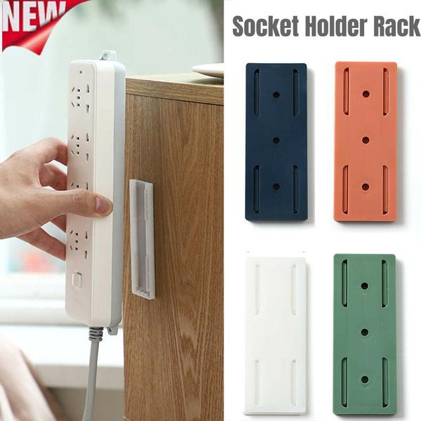 NEW Wall Mounted Self Adhesive Power Strip Holder Fixator Socket Cable ...