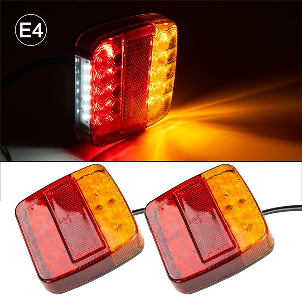 2x 26LED Stop Rear Tail Light Reflector Turn Signal Indicator License ...