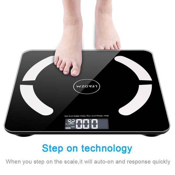 LEADZM Bluetooth Smart Digital Weighing Scale Body Fat Scale OKOK App ...
