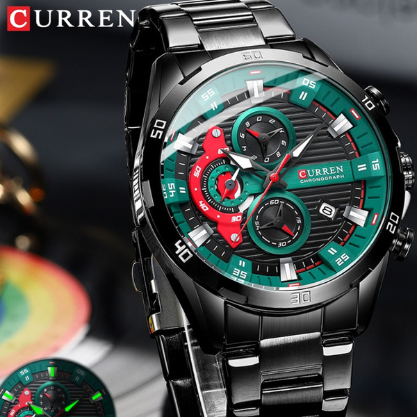 CURREN Watches Men's Sport Quartz Chronograph Wristwatches Luxury ...