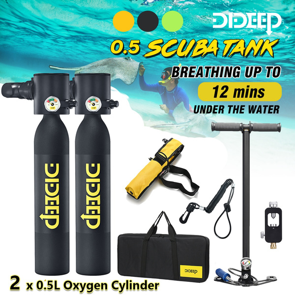 DIDEEP 500ML Mini Scuba Tank Diving Oxygen Cylinder Diving Enthusiast ...