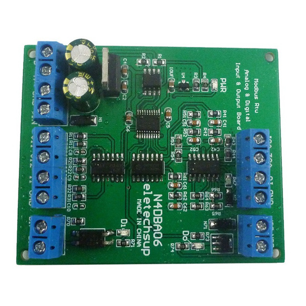 N4DBA06 8 Channel Analog Digital IO Module RS485 Modbus ADC DAC with ...