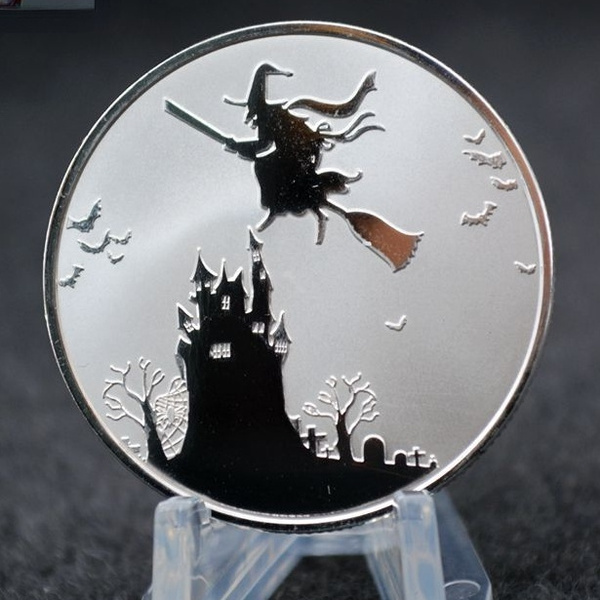 Commemorative Coin Halloween Coin Pumpkin Skull Collection Coin Crafts ...