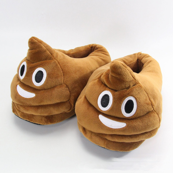 Cartoon Cute Poo-Poo Style Slipper Comfort Stuffed House Shoes Unisex ...