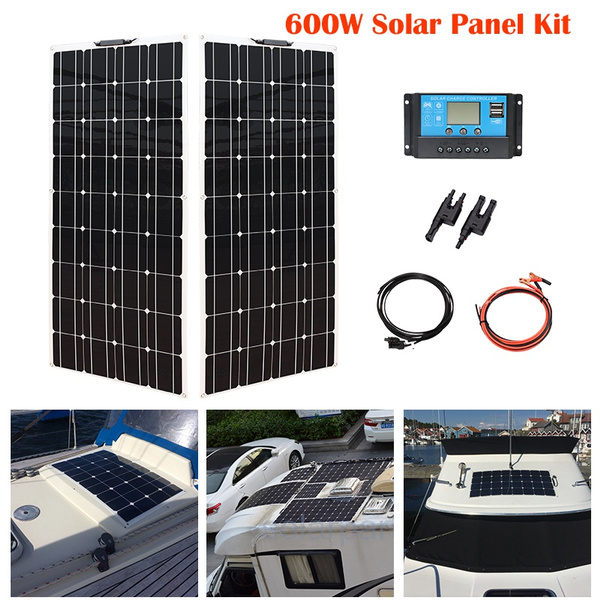 600 Watt 18 Volt Waterproof Flexible Monocrystalline Solar Panel Module ...