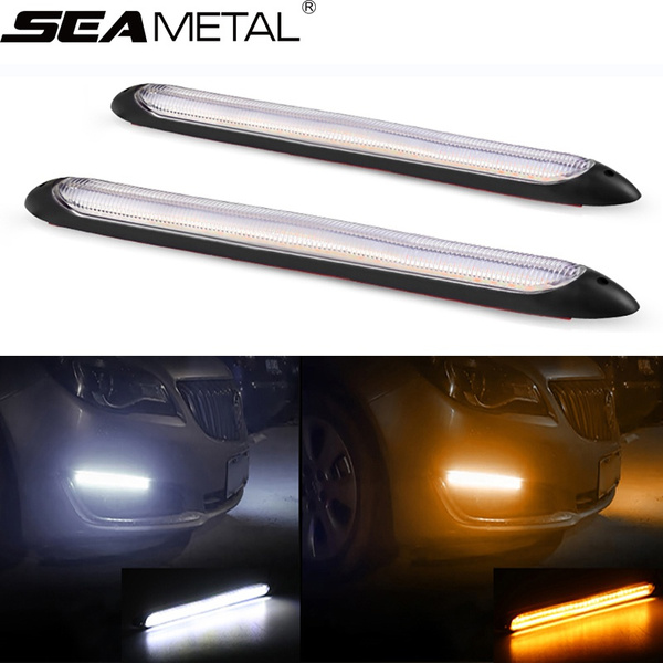 2PCS/Set Waterproof Flexible Universal Car Led DRL Daytime Running ...
