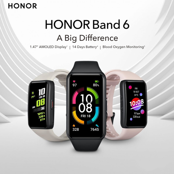 Honor Band 6 Smart Watch Wristband 1.47'' AMOLED Color Full Touchscreen ...