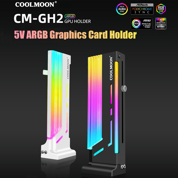 COOLMOON Card Holder 5V ARGB Vertical Stand GPU Bracket Video Card ...