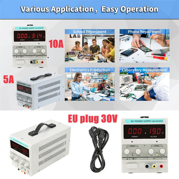DC Power Supply Variable 300W 30V 10A/ 150W 30V 5A, Digital LED Display ...
