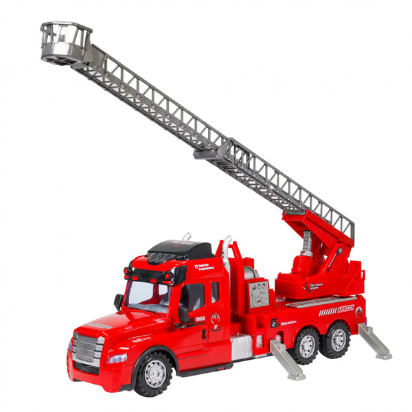 Kidplokio 16 Inch Remote Control Fire Truck Firefighter Rescue Vehicle ...