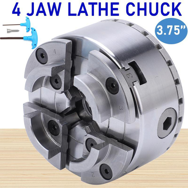3.75-Inch Lathe Chuck,4-Jaw Self-Centering Keyed Lathe Chuck Wood ...