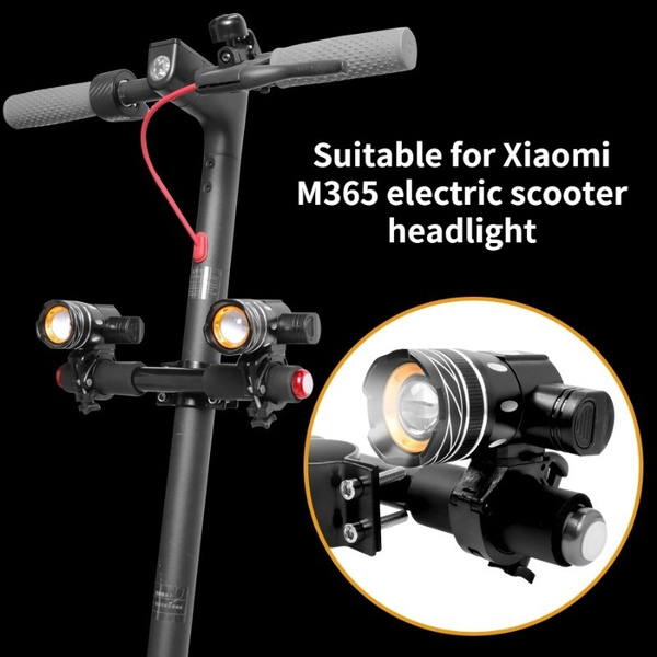 LED Headlight for Xiaomi M365 /Pro Electric Scooter Zoomable 1200mAh ...
