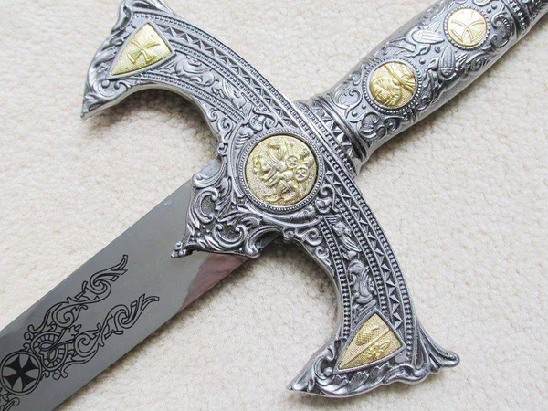 12th Century Espada Knights Templar Sword W/ Plaque 48" | Wish