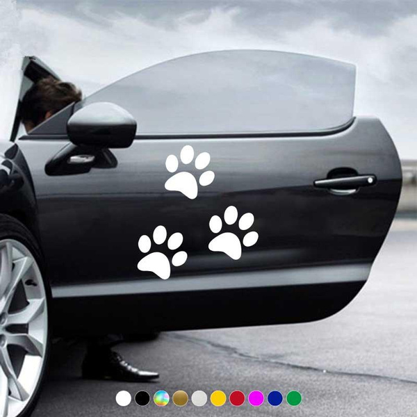 1PC Dog Paw Print Car Stickers Automobile Motorbike Trucks Windows ...