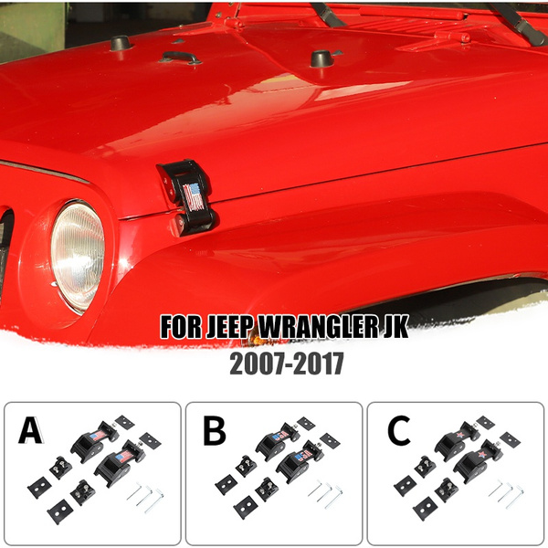 Engine Hood Lock Buckle for Jeep Wrangler JK 2007-2017 Hood Hinge Latch ...