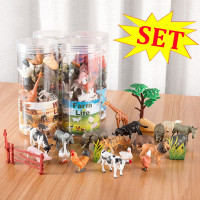 Simulated Mini Animals Set Dinosaurs Wild Farm Marine Aninal Model PVC ...