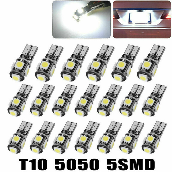 18/12/6 Pcs SMD LED T10 W 5W Lamp White CANBUS Parking Light Interior ...