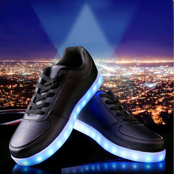 Women Men Kids Children Fancy Luminous USB Charging Light Up Shoes ...