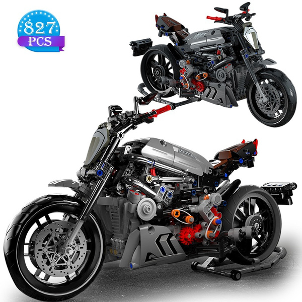 Technical Ideas Building Blocks Famous Motorcycle Model Bricks Diy ...