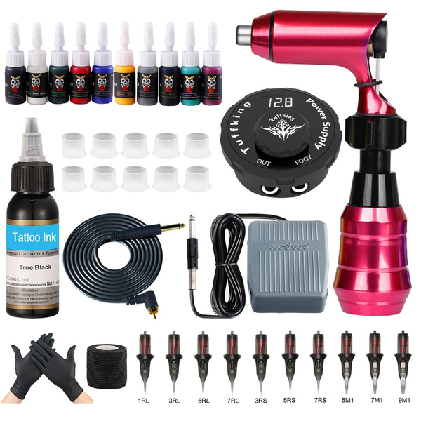 Complete Beginner Tattoo Motorized Pen Machine Power Supply Semi ...