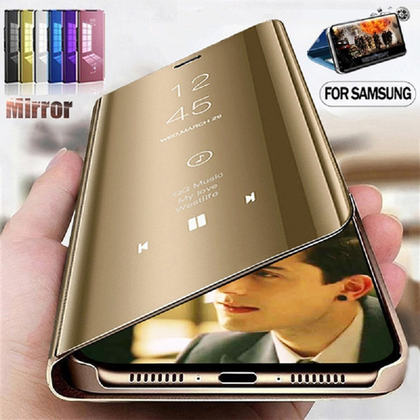 New Luxury Smart Clear View Plating Mirror Phone Leather Case for ...