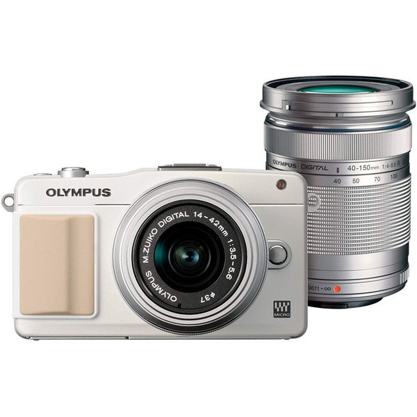Pre-Owned Olympus OLYMPUS E-PM2 Double Zoom Kit White SD Card | Wish