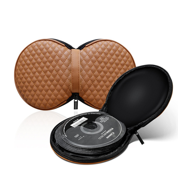 Car Portable CD DVD Storage Organizer Case Boxes Bag Album Box Round ...