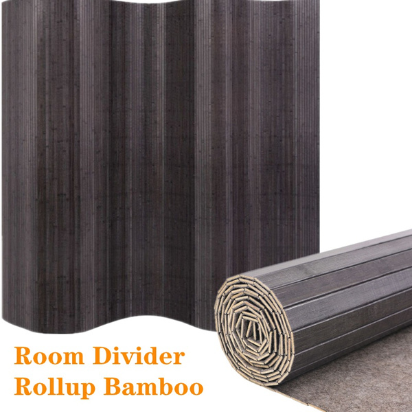 Roll Up Room Divider Bamboo 98.4"x 65" Space Partition Privacy Screen ...