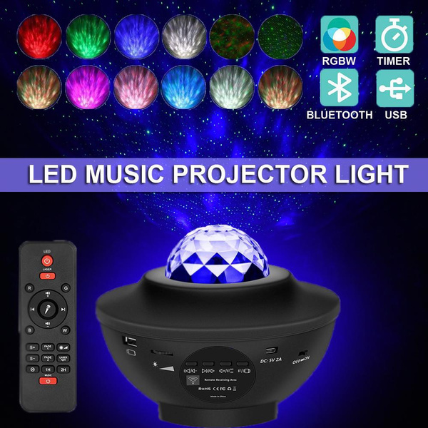 LED starry night projector lamp with 21 lighting modes Bluetooth music ...
