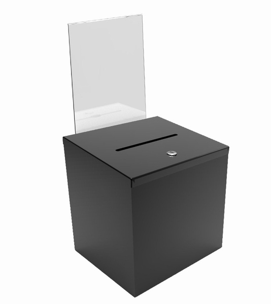 Box Metal Donation Suggestion Key Drop Fundraising W Sign Holder Black Box Metal Donation Suggestion Key Drop Fundraising W Sign Holder Black