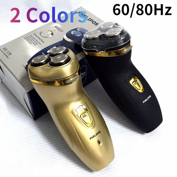 Gold Three Heads Shaver Rechargeable Electric Shaver Rechargeable ...