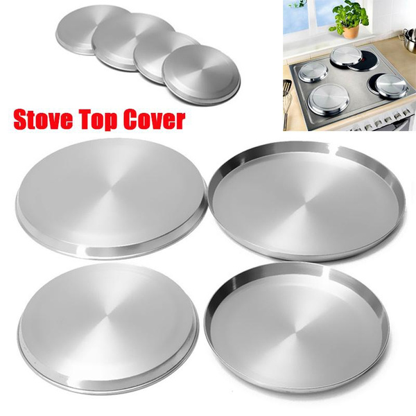 Stove Top Cover, 4Pcs/Set Stainless Steel Kitchen Stove Top Covers ...