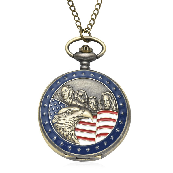 Shop LC Strada Japanese Movement Antique Mt. Rushmore with Eagle Head ...