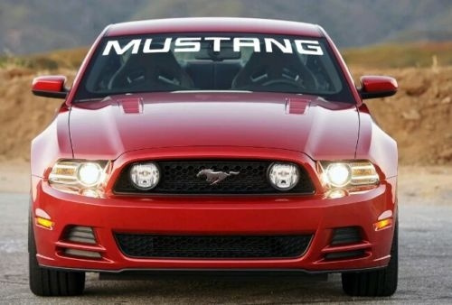 1 x Reflective Mustang Logo Windscreen Banner Car Window Sticker ...