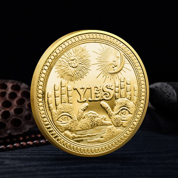 Yes or No Prediction Decision Coin Gothic Metal Souvenir Commemorative ...