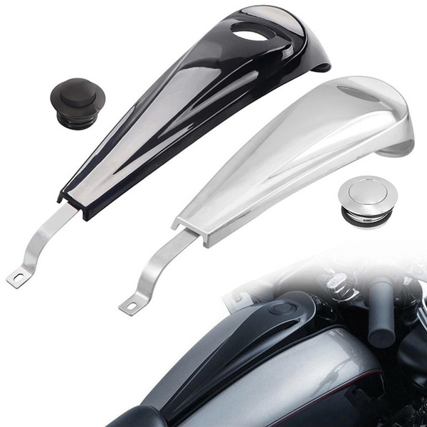 Motorcycle Low-Profile Smooth Tank Dash Oil Fuel Console Cover Kit ...
