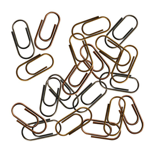 50 Pcs/pack Mini Bronze Color Paper Clips Metal Paper Clips Notes ...