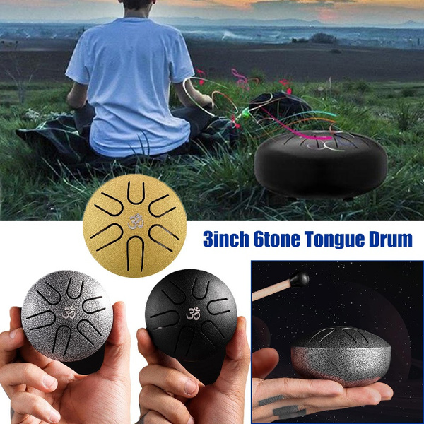Little Cute Ethereal Drum 3 Inches Steel Tongue Drum 6 Tones Ethereal ...