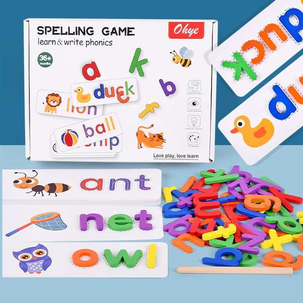 Early childhood education 26 English alphabet cards spelling practice ...
