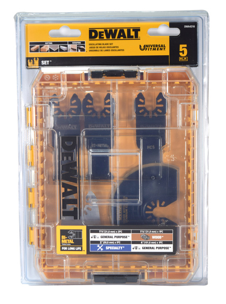 Dewalt DWA4216 5-Piece Oscillating Blade Set | Wish