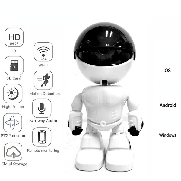 1080P Robot IP Camera Security Camera 360 ° WiFi Wireless 2MP CCTV PTZ ...