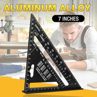 Triangle Ruler 7inch Aluminum Alloy Angle Protractor Speed Metric ...