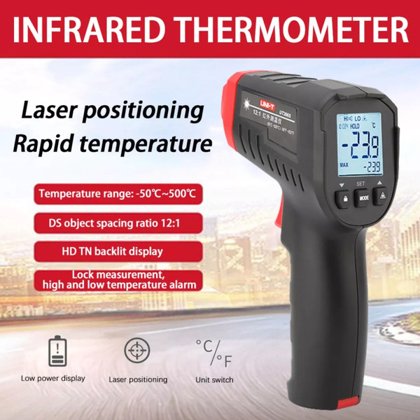 Digital Temperature Meter UT306S Non-contact Industrial Infrared Laser ...
