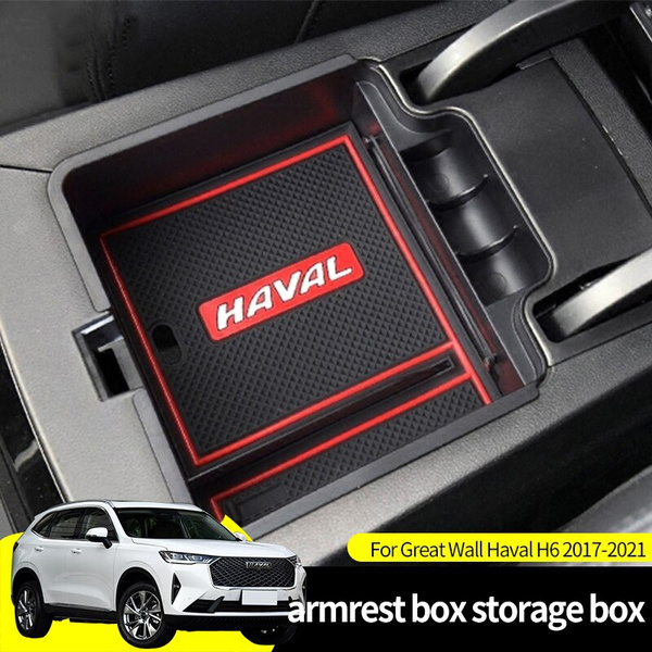 Car Armrest Storage Box Tray Non-Slip Mat/ABS Organizer Center Console ...