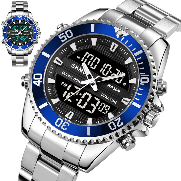 Luxury Brand Watches Men Chronograph Stainless Steel Watch for Men ...