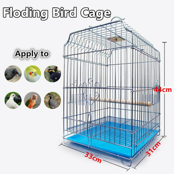 Folding Parrot Cockatiel Parakeet Bird Cage Canary Finch House with ...