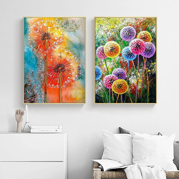 New 5D Diamond Painting Kit Dandelion Mood Relax DIY Diamond Embroidery ...
